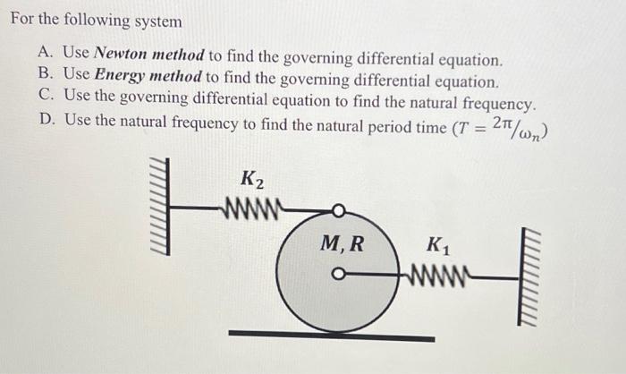 Solved For the following system A. Use Newton method to find | Chegg.com