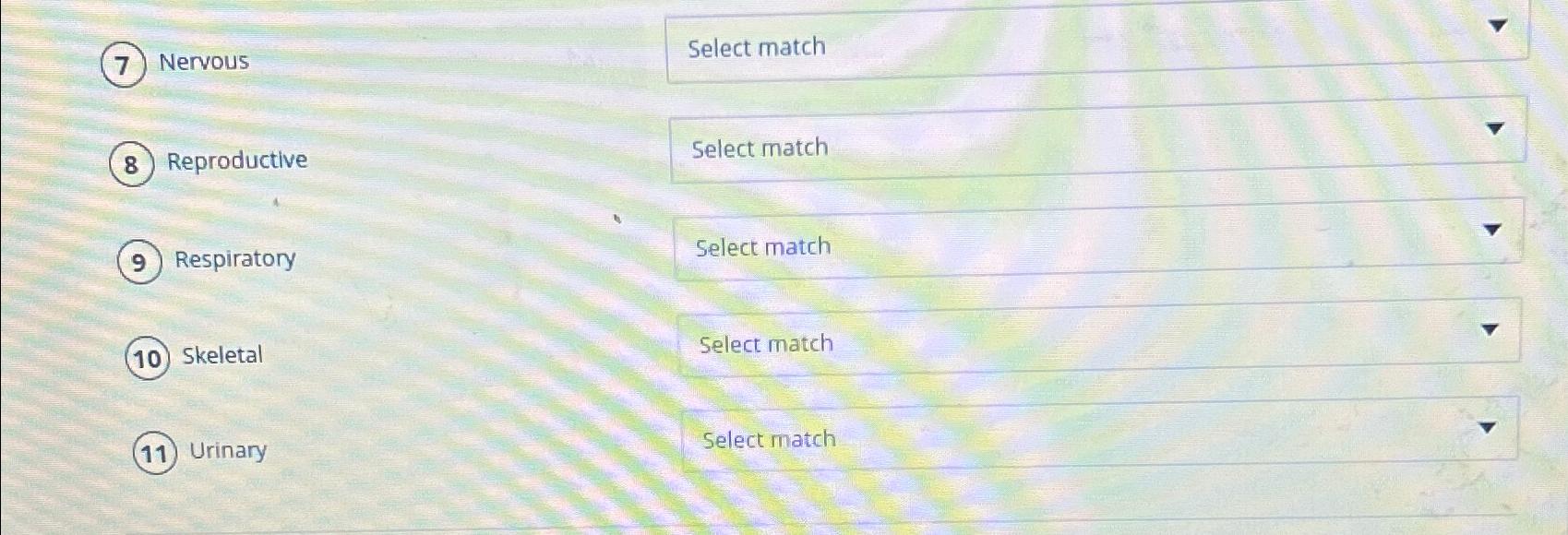 NervousSelect matchReproductiveSelect | Chegg.com