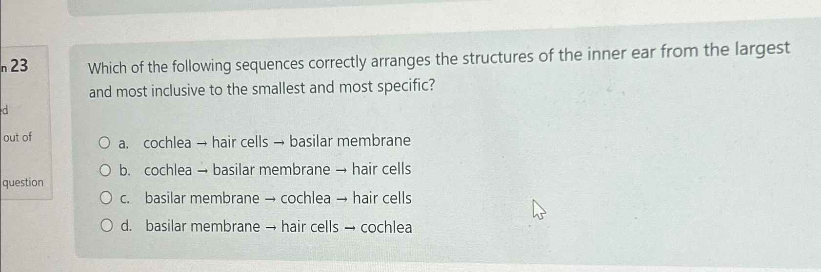 Solved n 23Which of the following sequences correctly | Chegg.com