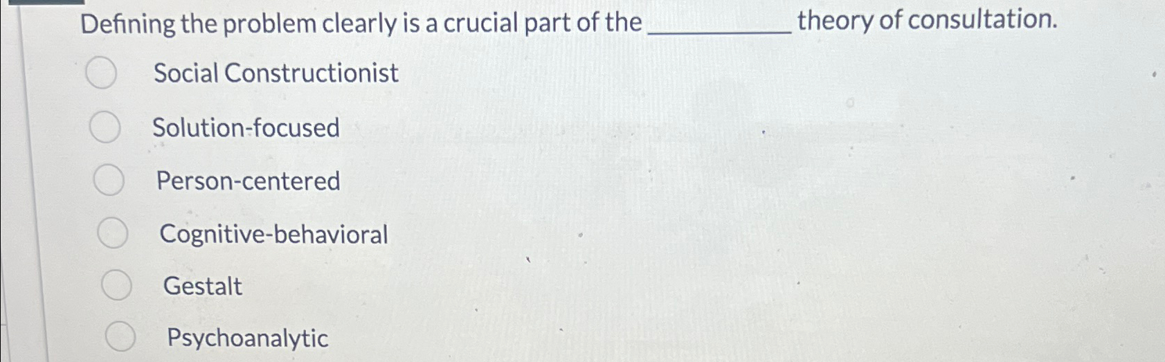 Solved Defining the problem clearly is a crucial part of the | Chegg.com