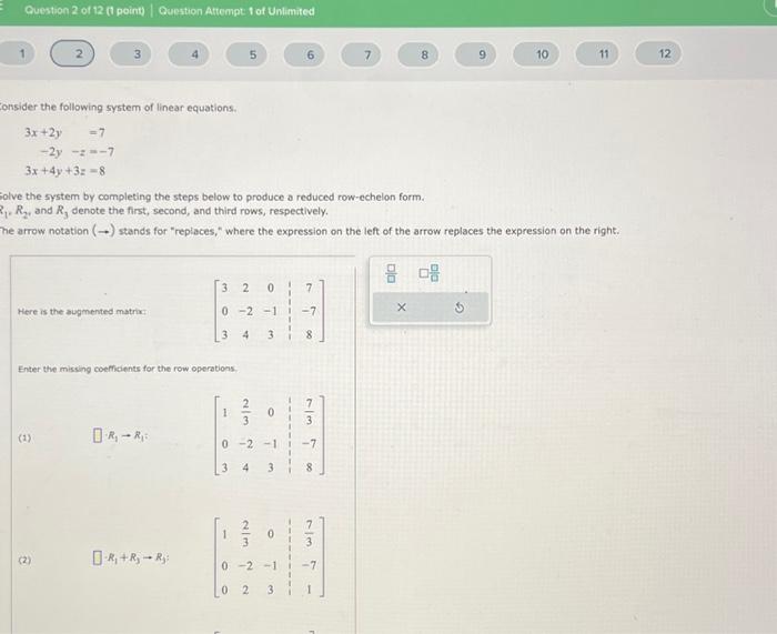 Solved Consider the following system of linear equations. | Chegg.com