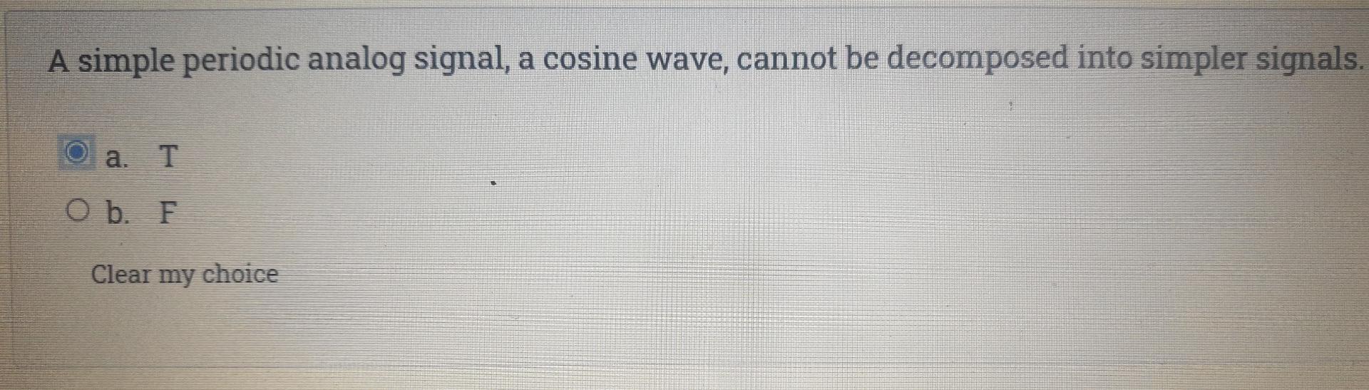 Solved A simple periodic analog signal, a cosine wave, | Chegg.com