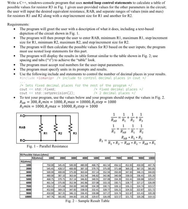 Solved Write a C++, windows-console program that uses nested | Chegg.com