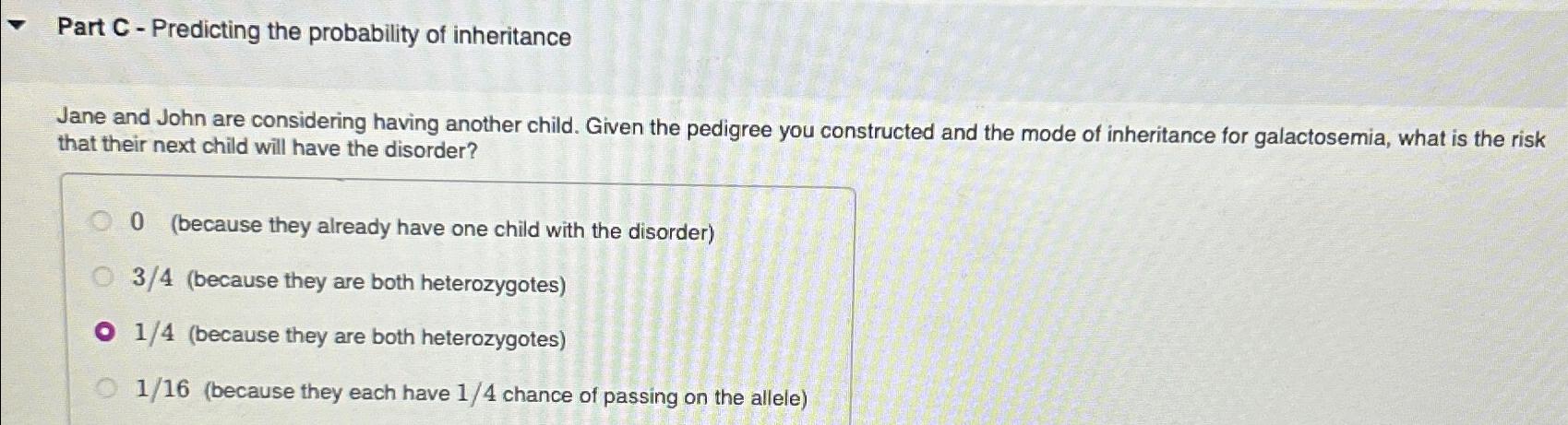 Solved Part C - ﻿Predicting the probability of | Chegg.com