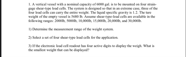 A vertical vessel with a nominal capacity of 6000 | Chegg.com