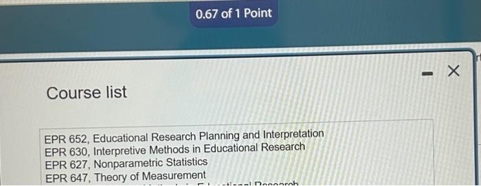 Solved A student entering a doctoral program in educational | Chegg.com