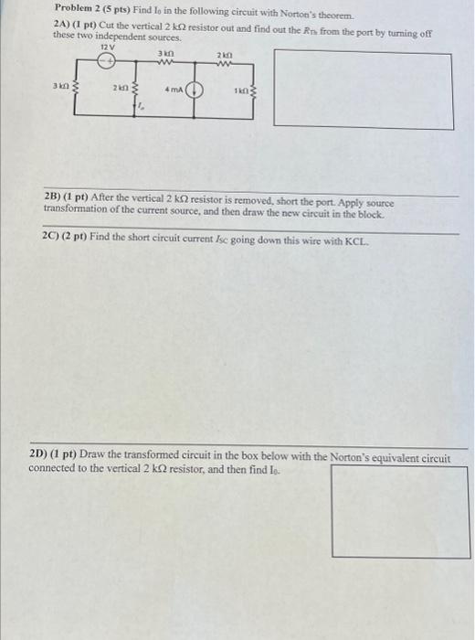 Solved Problem 2 ( 5pts) Find I0 in the following circuit | Chegg.com