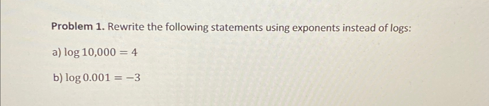 Solved Problem 1. ﻿Rewrite the following statements using | Chegg.com
