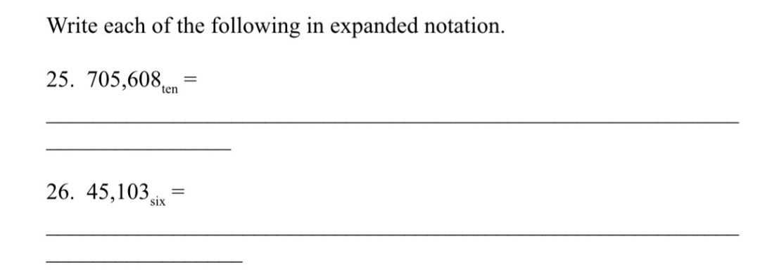 Solved Write each of the following in expanded | Chegg.com
