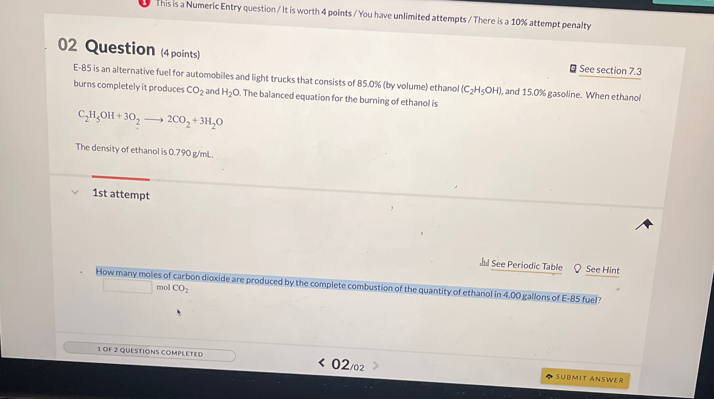 Solved This is a Numeric Entry question / ﻿It is worth 4 | Chegg.com
