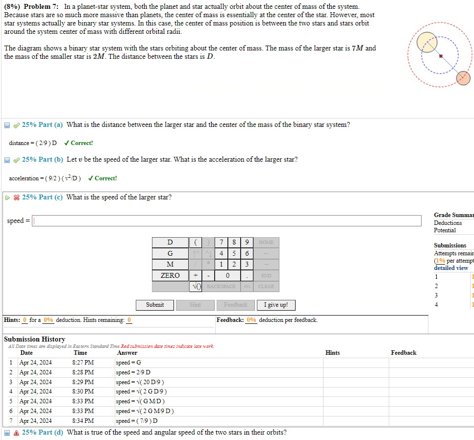 Solved In a planet-star system, both the planet and star | Chegg.com