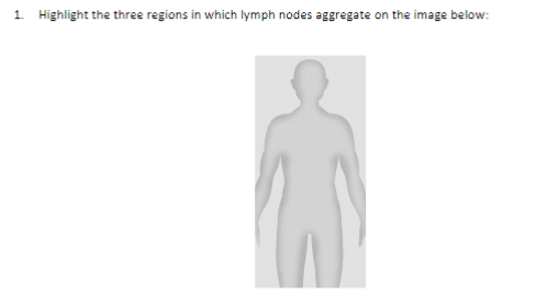 Solved Highlight the three regions in which lymph nodes | Chegg.com