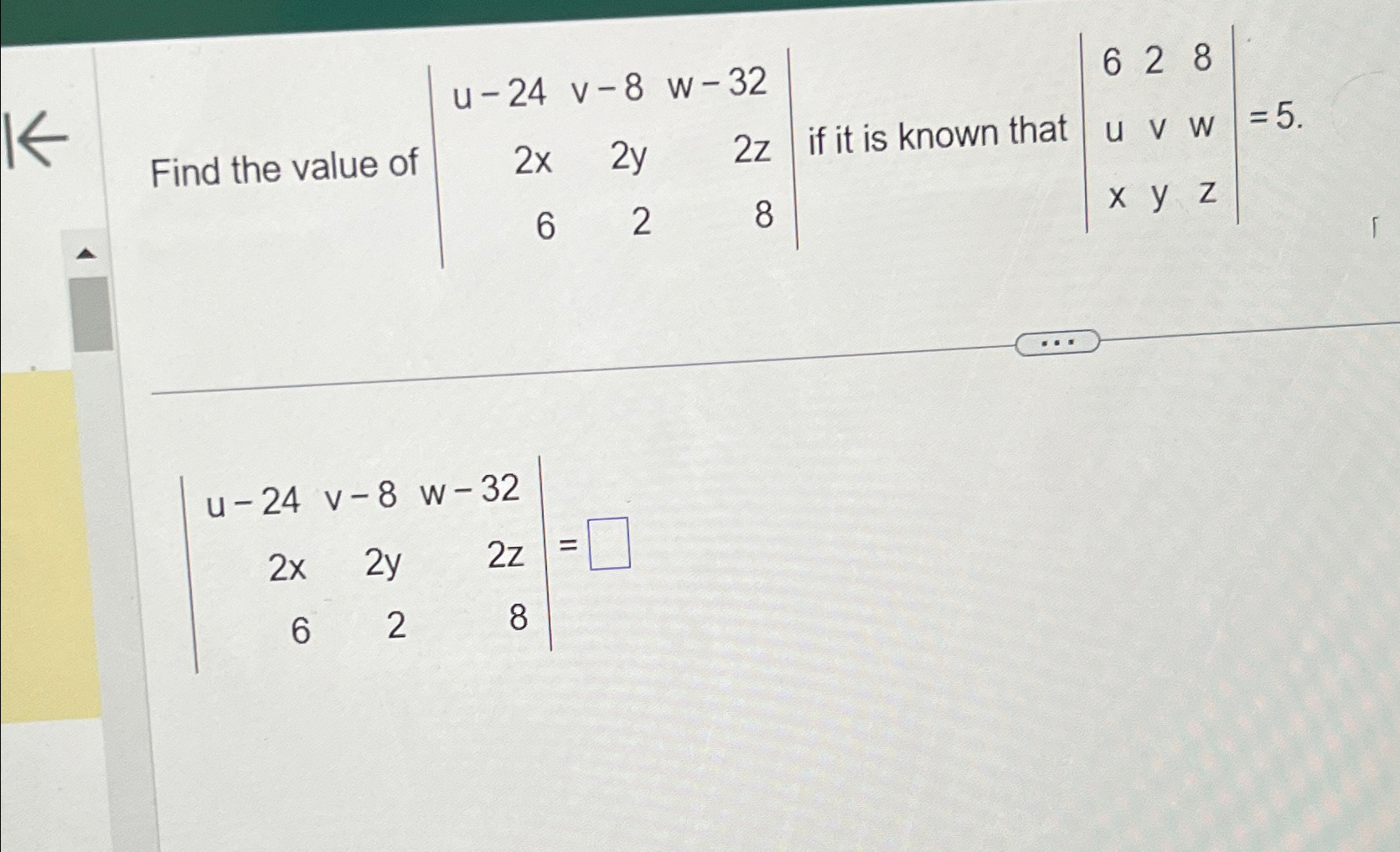Solved Find the value of | Chegg.com