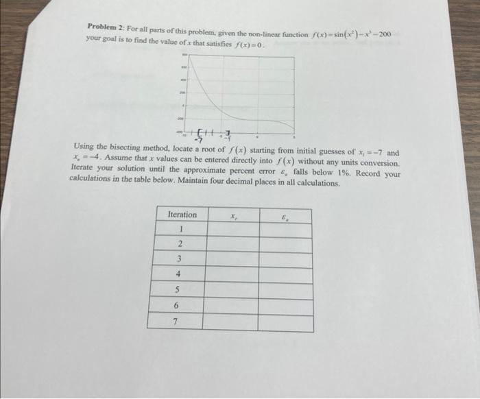 Solved Problem 2: For all parts of this problem, given the | Chegg.com