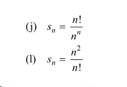 Solved For Sn given by the following formulas, determine the | Chegg.com