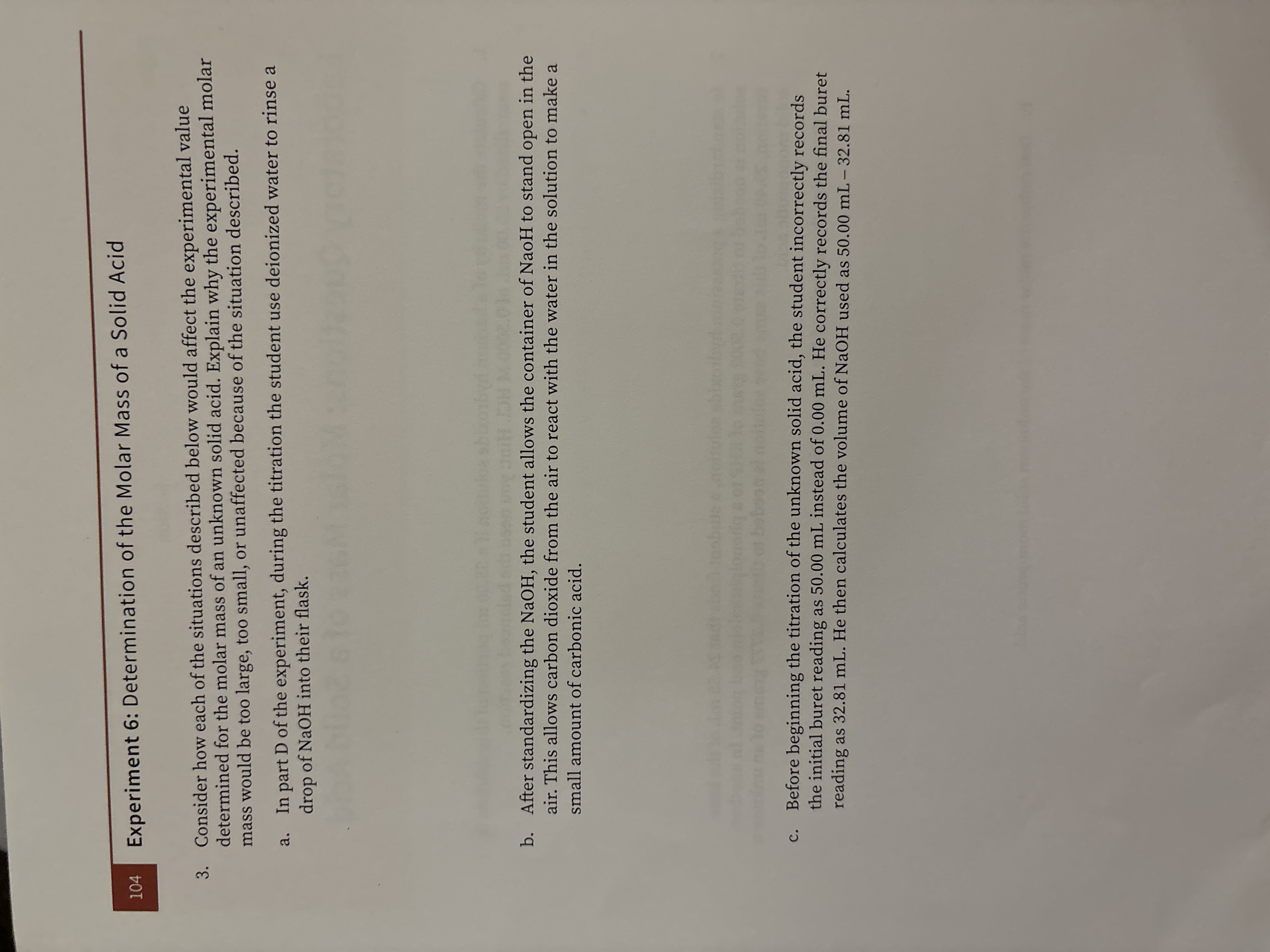 Solved Consider how each of the situations described below | Chegg.com