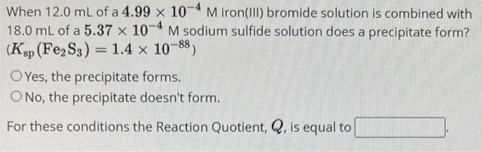 Solved When 22.0 mL of a 7.17×10−4M sodium sulfide solution | Chegg.com
