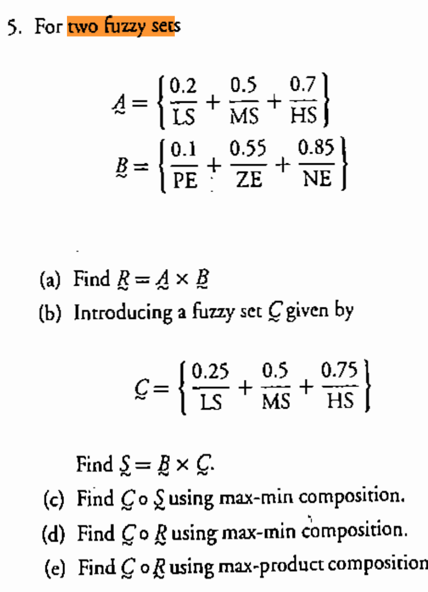 Solved For two fuzzy | Chegg.com