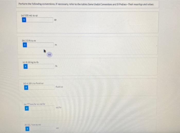 Solved Perform the following conversions. If necessary, | Chegg.com