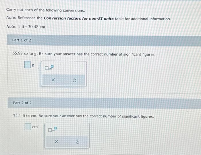 Solved Carry out each of the following conversions. Note: | Chegg.com