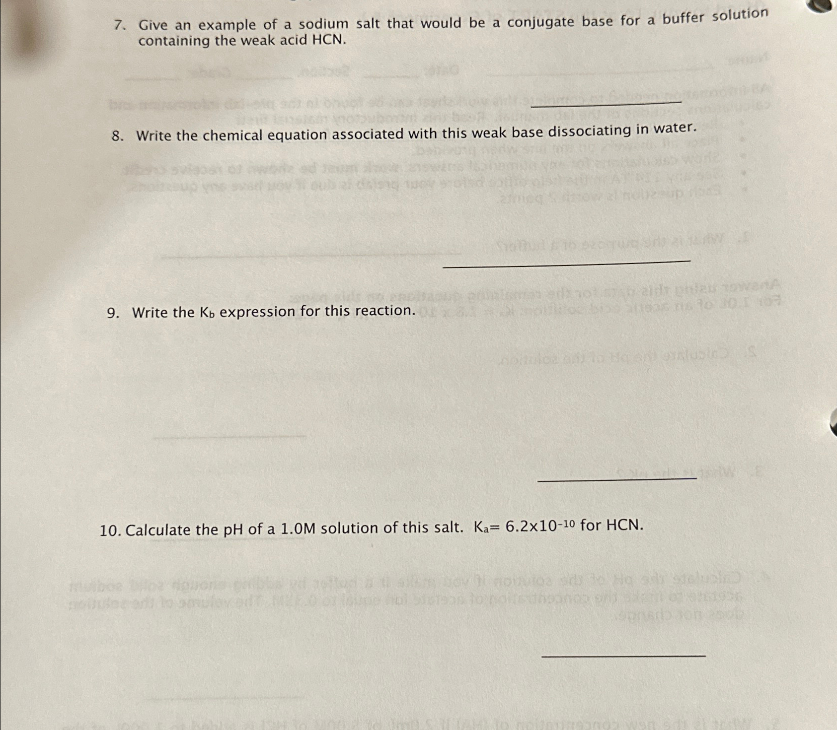 Give an example of a sodium salt that would be a | Chegg.com