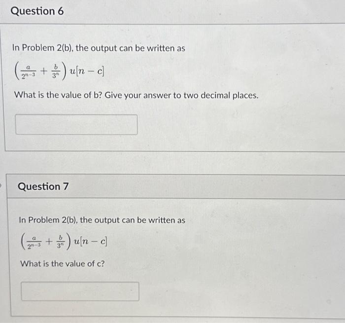 Solved find the values of a, b, c and the output at n= 3 | Chegg.com