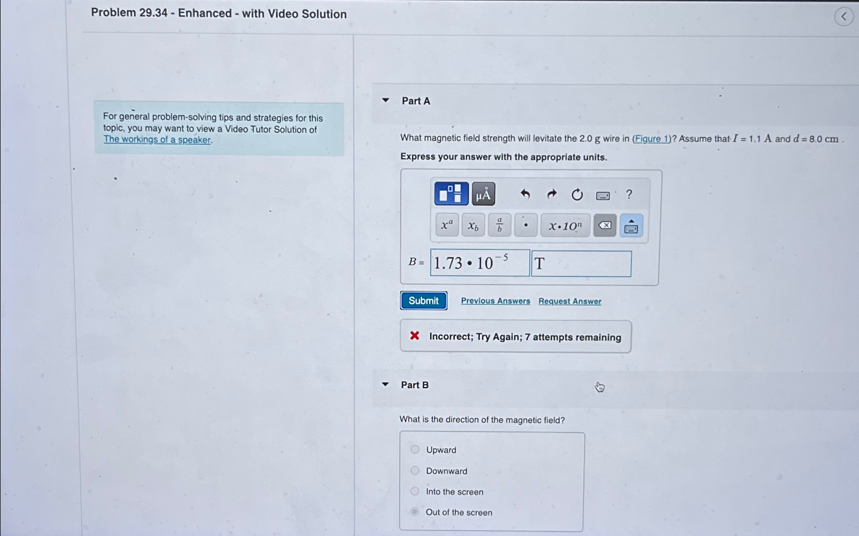 Solved Problem 29.34 - ﻿Enhanced - ﻿with Video SolutionFor | Chegg.com