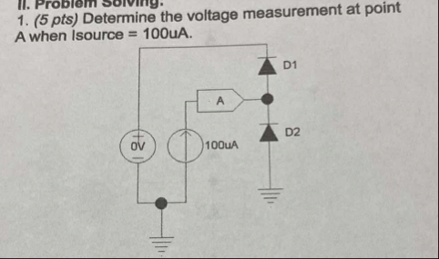 Solved ( 5 ﻿pts) ﻿Determine the voltage measurement at point | Chegg.com