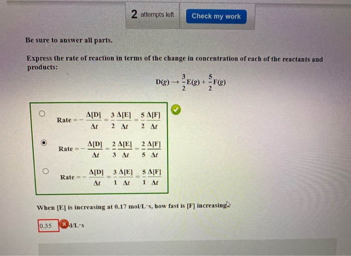 Solved 2 attempts left Check my work Be sure to answer all | Chegg.com