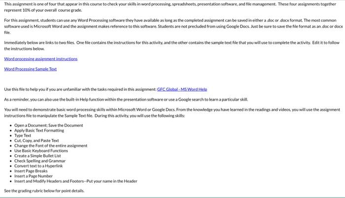 This assignment is one of four that appear in this | Chegg.com