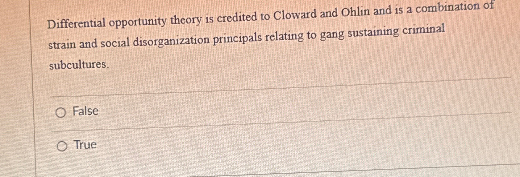 Solved Differential opportunity theory is credited to | Chegg.com