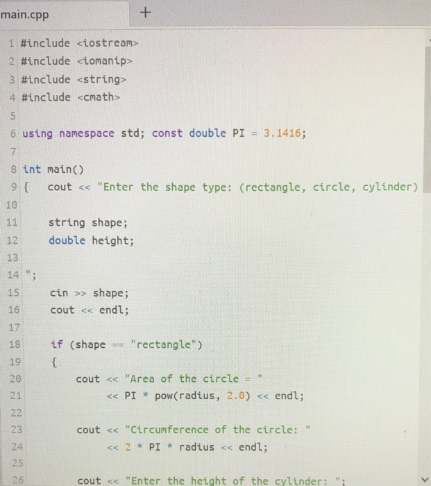 Solved The statements in the file main.cpp are in incorrect | Chegg.com