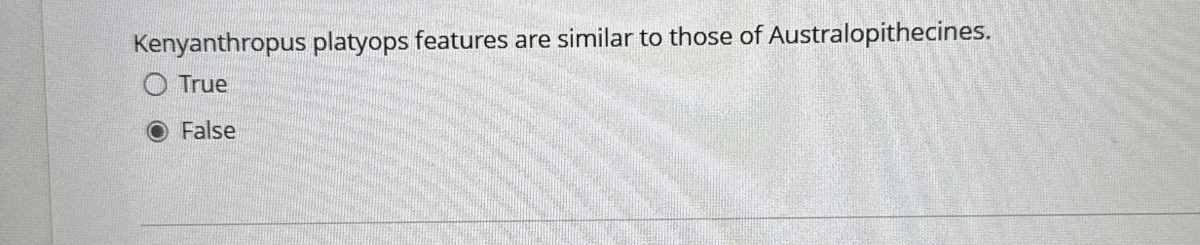 Solved Kenyanthropus platyops features are similar to those | Chegg.com
