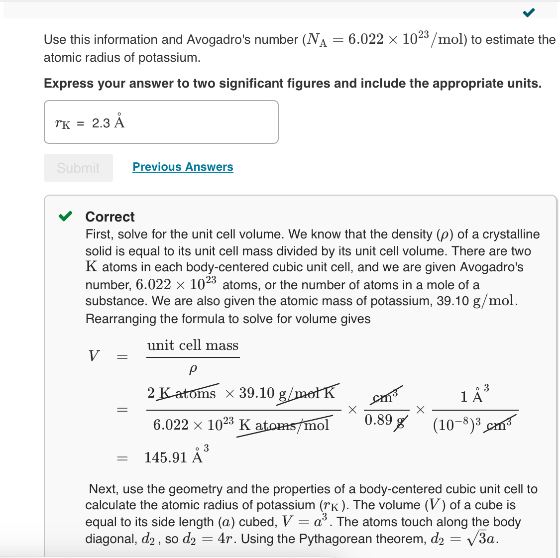 Solved If potassium didn't react so vigorously, it could | Chegg.com