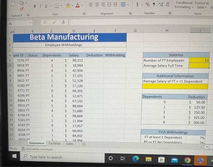 Solved Enter A Database Function In Cell 16 That Determines 7866
