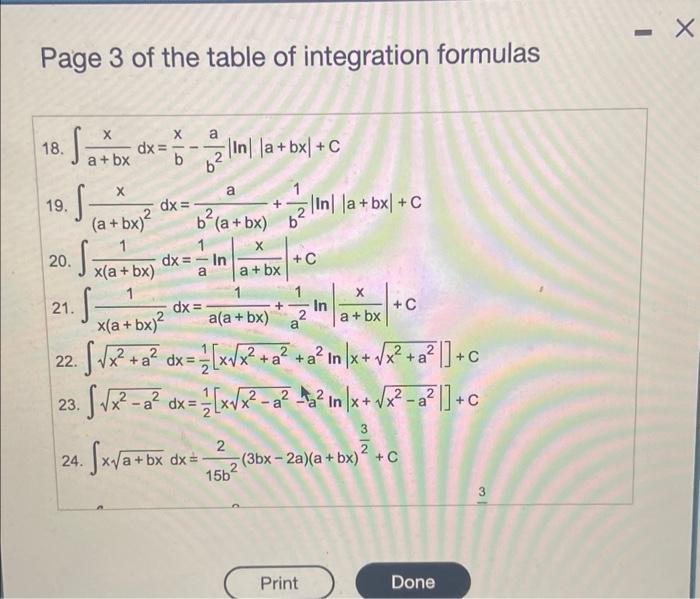 Solved Find the antiderivative using the table of | Chegg.com