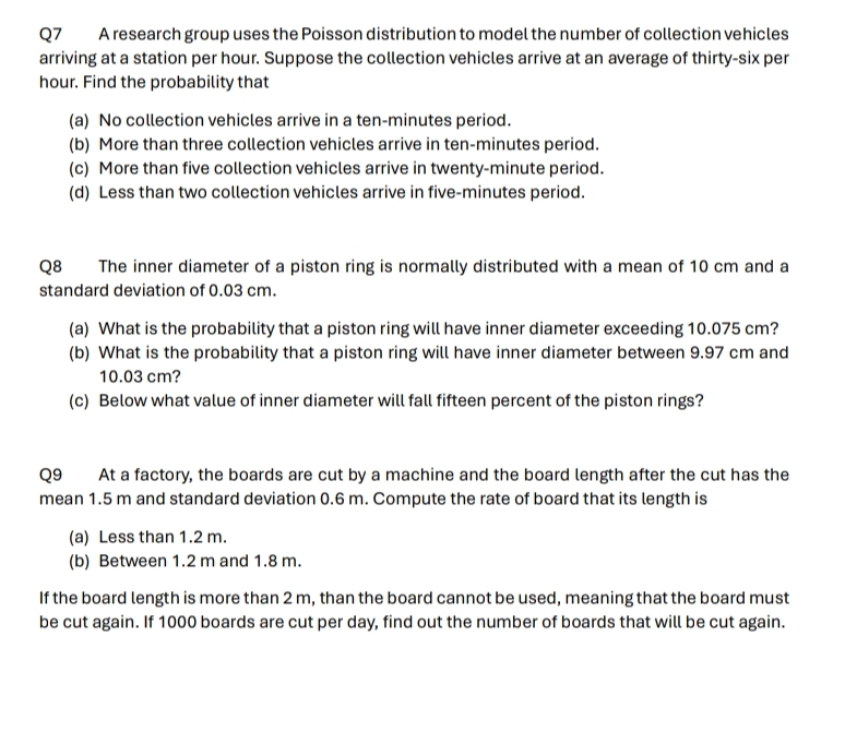 Solved Q7 ﻿A research group uses the Poisson distribution to | Chegg.com