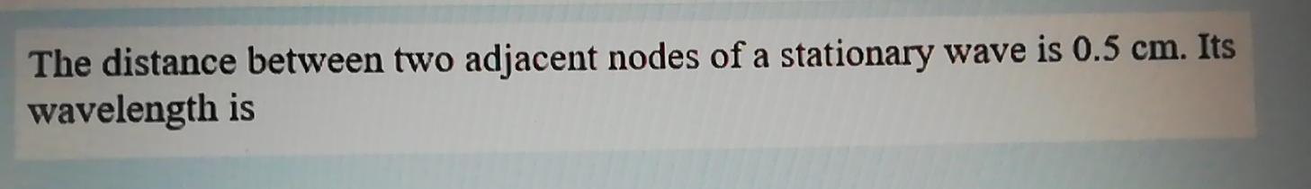 Solved The distance between two adjacent nodes of a | Chegg.com