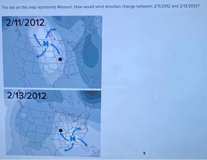 Solved The dot on this map represents Missouri. How would | Chegg.com