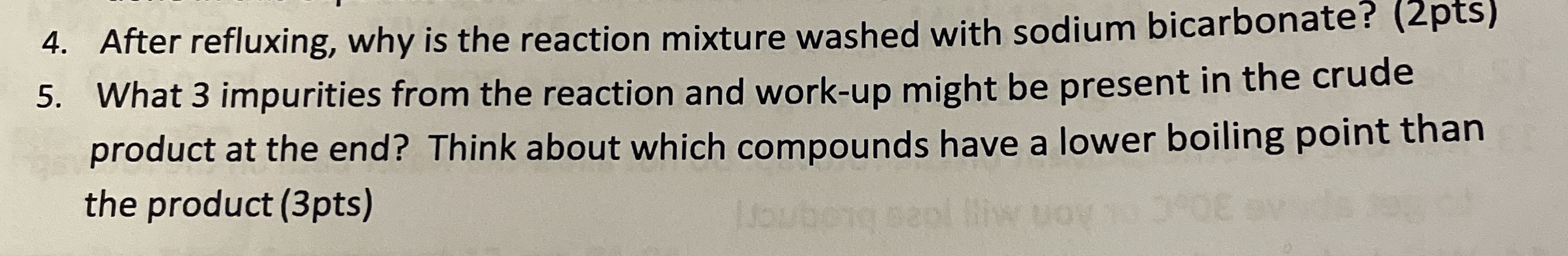 Solved After refluxing, why is the reaction mixture washed | Chegg.com