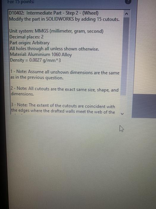 Solved For 15 points D10402: Intermediate Part - Step 2 - | Chegg.com