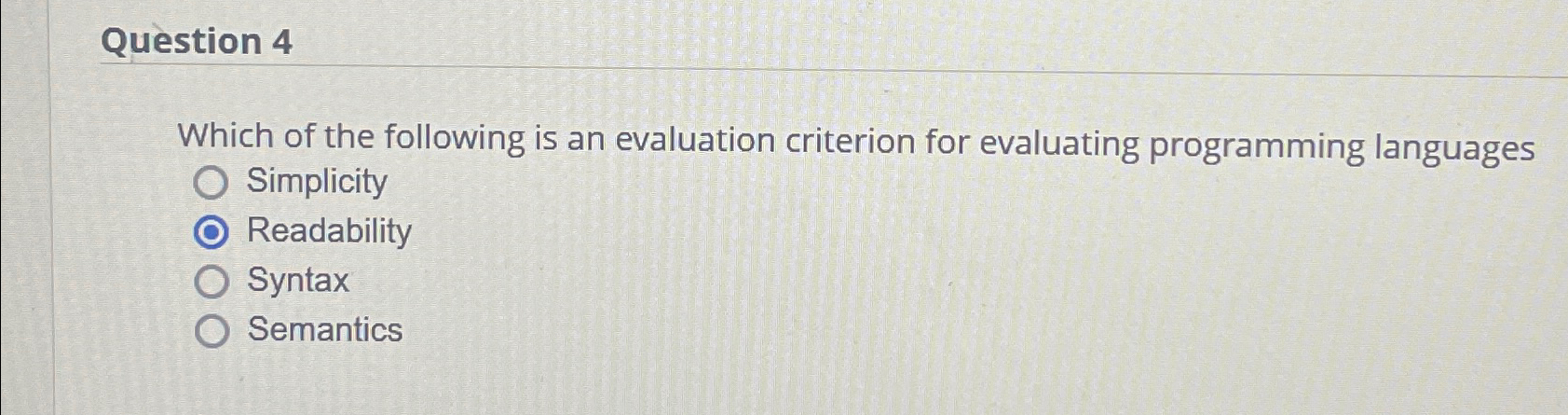 Solved Question 4Which of the following is an evaluation | Chegg.com