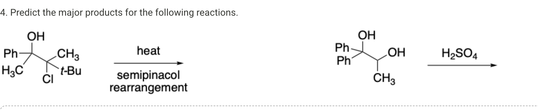 Solved 4. ﻿Predict the major products for the following | Chegg.com