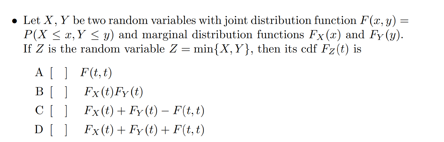 Solved Let X, ﻿Y be two random variables with joint | Chegg.com