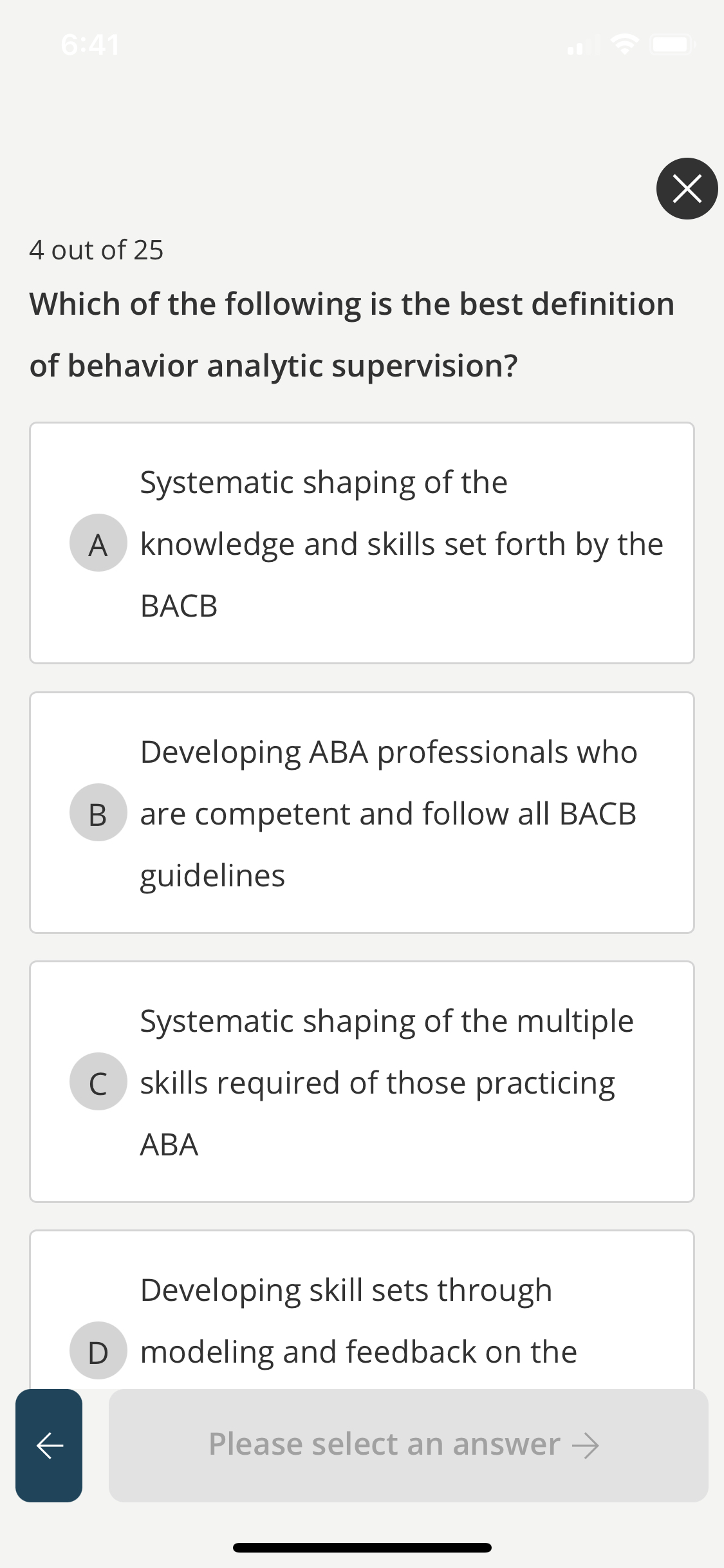 Solved 4 ﻿out of 25Which of the following is the best | Chegg.com