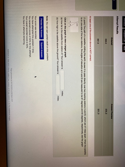 Solved Previous Problem Us! Nexd Attempt Results Entered | Chegg.com