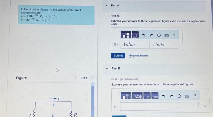 Solved In the circuit in (Eigure 1), the voltage and current | Chegg.com