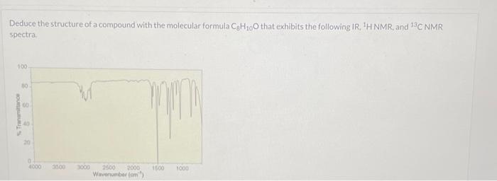 Solved Deduce The Structure Of A Compound With The Molecular