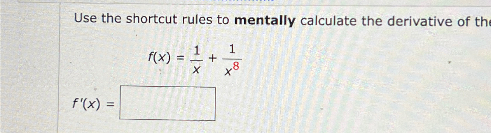 Solved Use the shortcut rules to mentally calculate the | Chegg.com