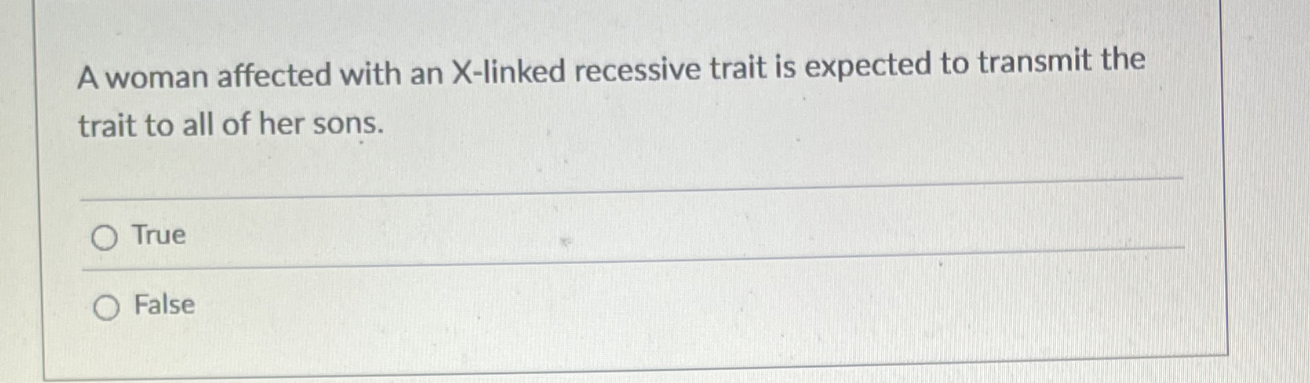 Solved A woman affected with an X-linked recessive trait is | Chegg.com